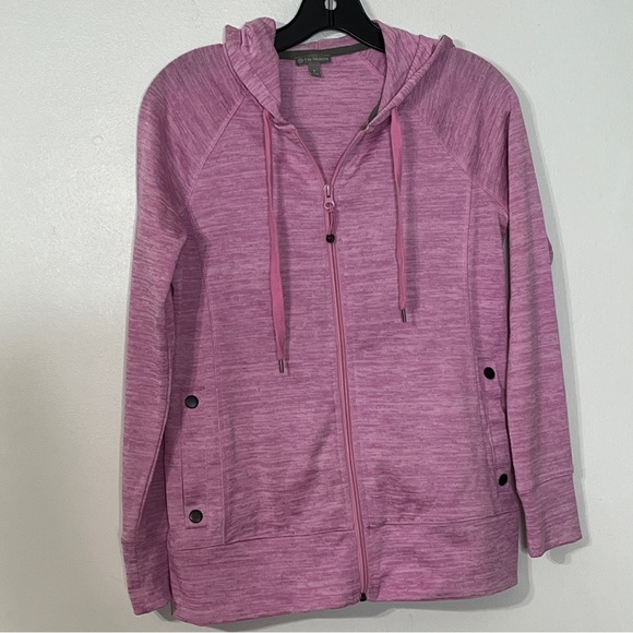Talbots | Tops | T By Talbots Pink Windbreaker Hoodie Jacket | Poshmark